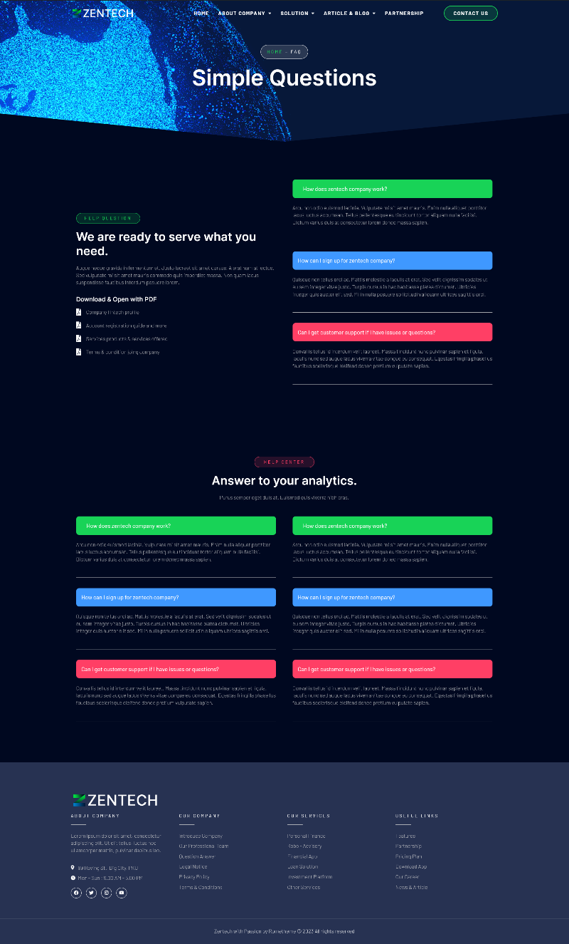 Zentech - Mobile App & Fintech Startup Elementor Template Kit by Rometheme